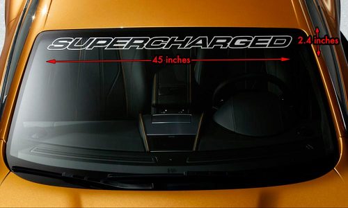1953-2023 Universal SUPERCHARGED Script Windshield Decal - Outlined ...