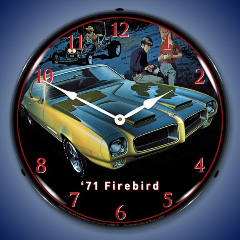 '71 Pontiac Firebird Lighted Wall Clock | Classic Auto Store Online