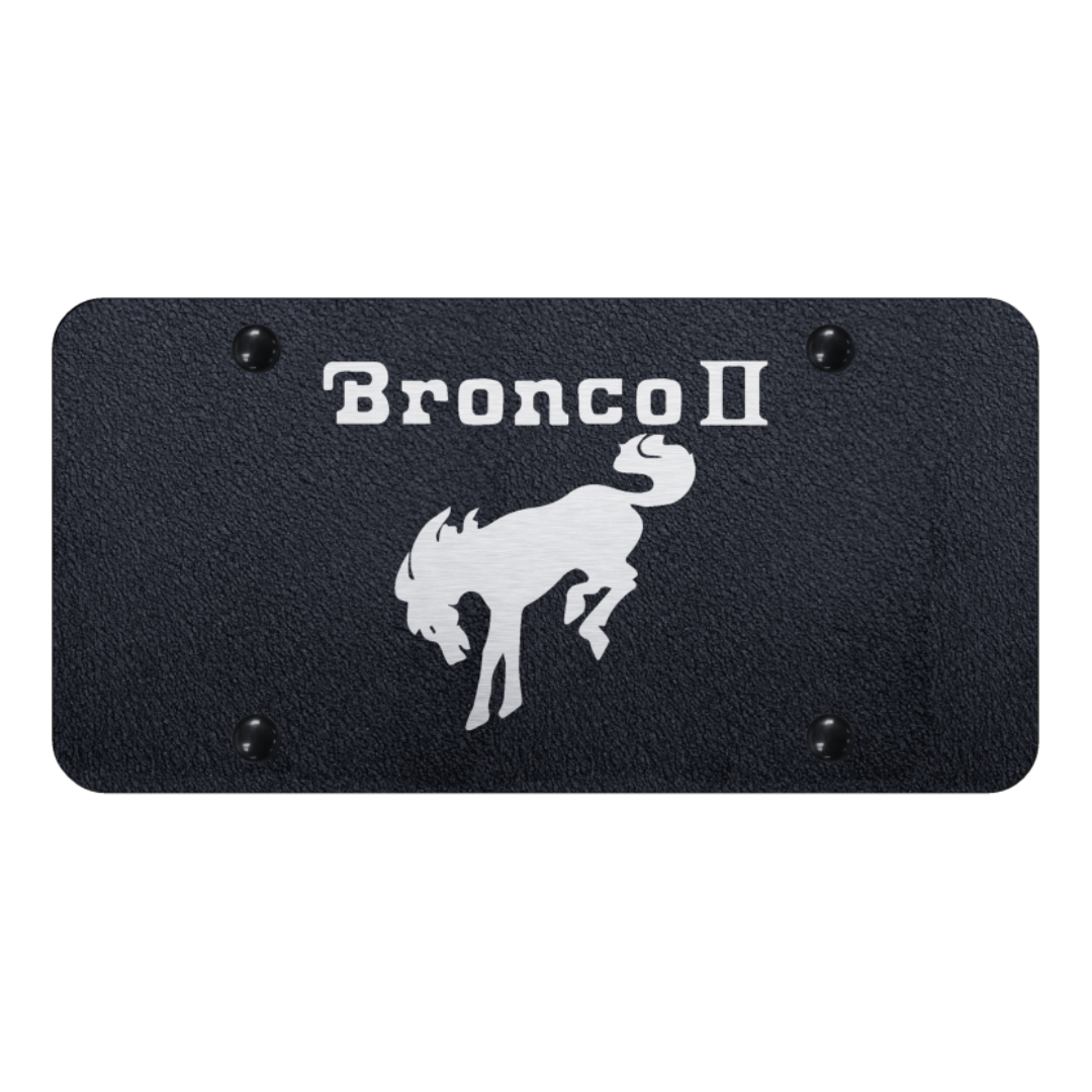 Bronco II License Plate - Laser Etched Rugged Black | Classic Auto ...