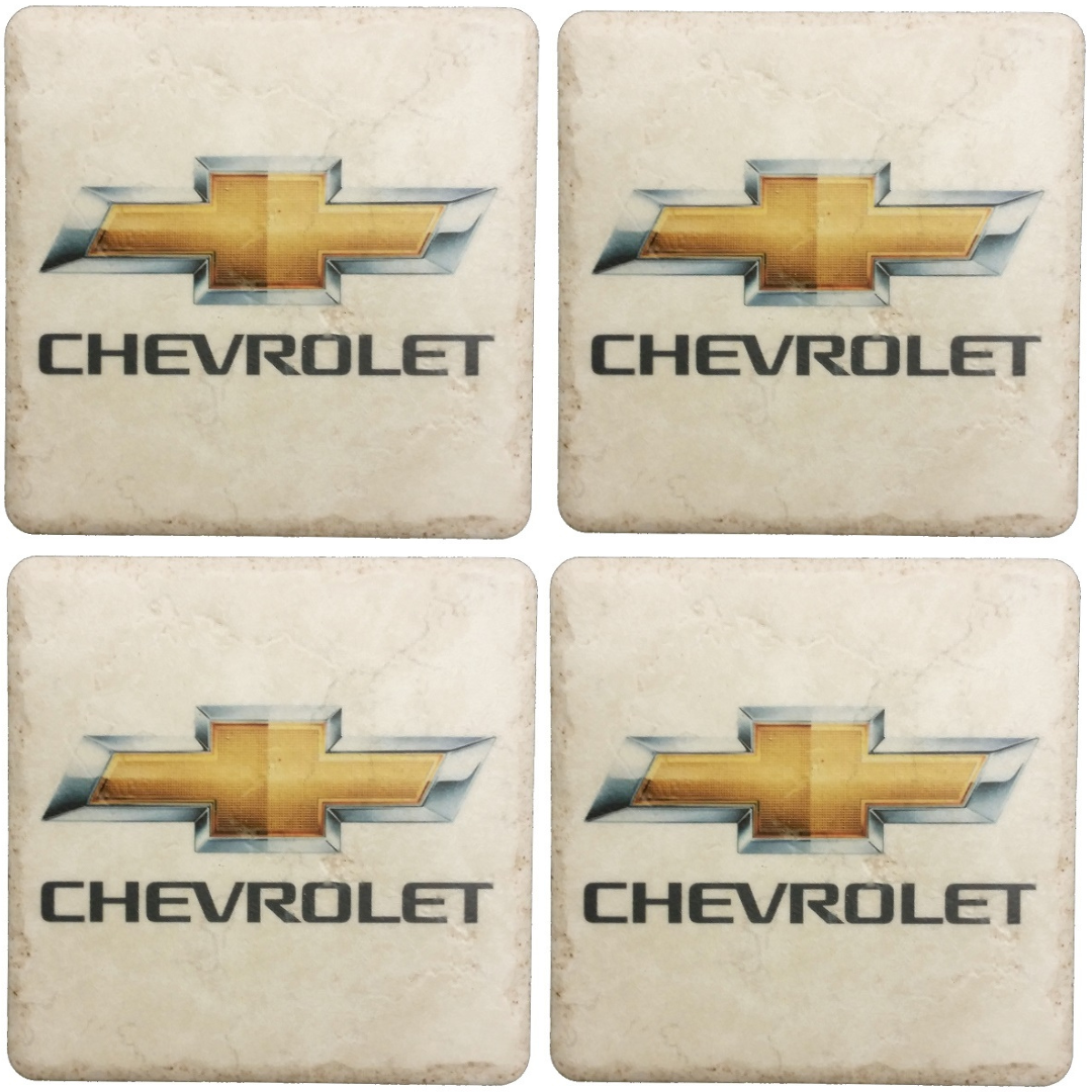 Chevrolet Gold Bowtie Stone Coaster Bundle | Classic Auto Store Online