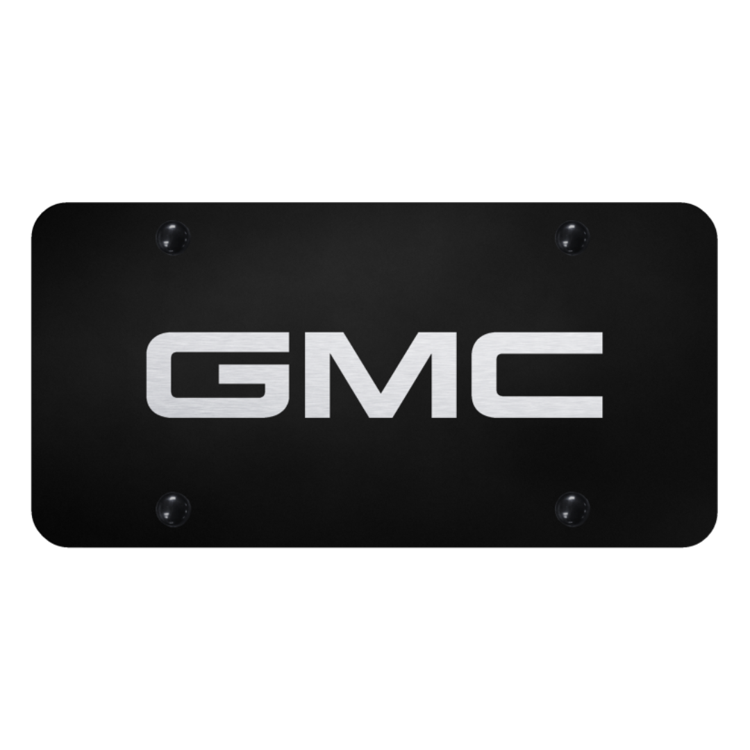 GMC License Plate - Etched Rugged Black | Classic Auto Store Online