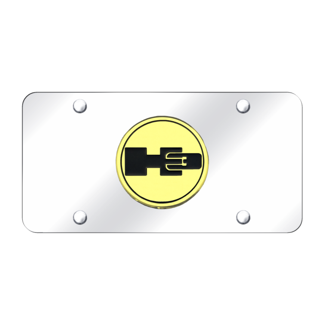 Hummer H3 License Plate - Gold on Mirrored | Classic Auto Store Online