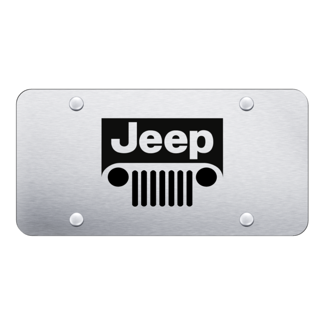 Jeep Grill License Plate Rugged Black | Classic Auto Store Online