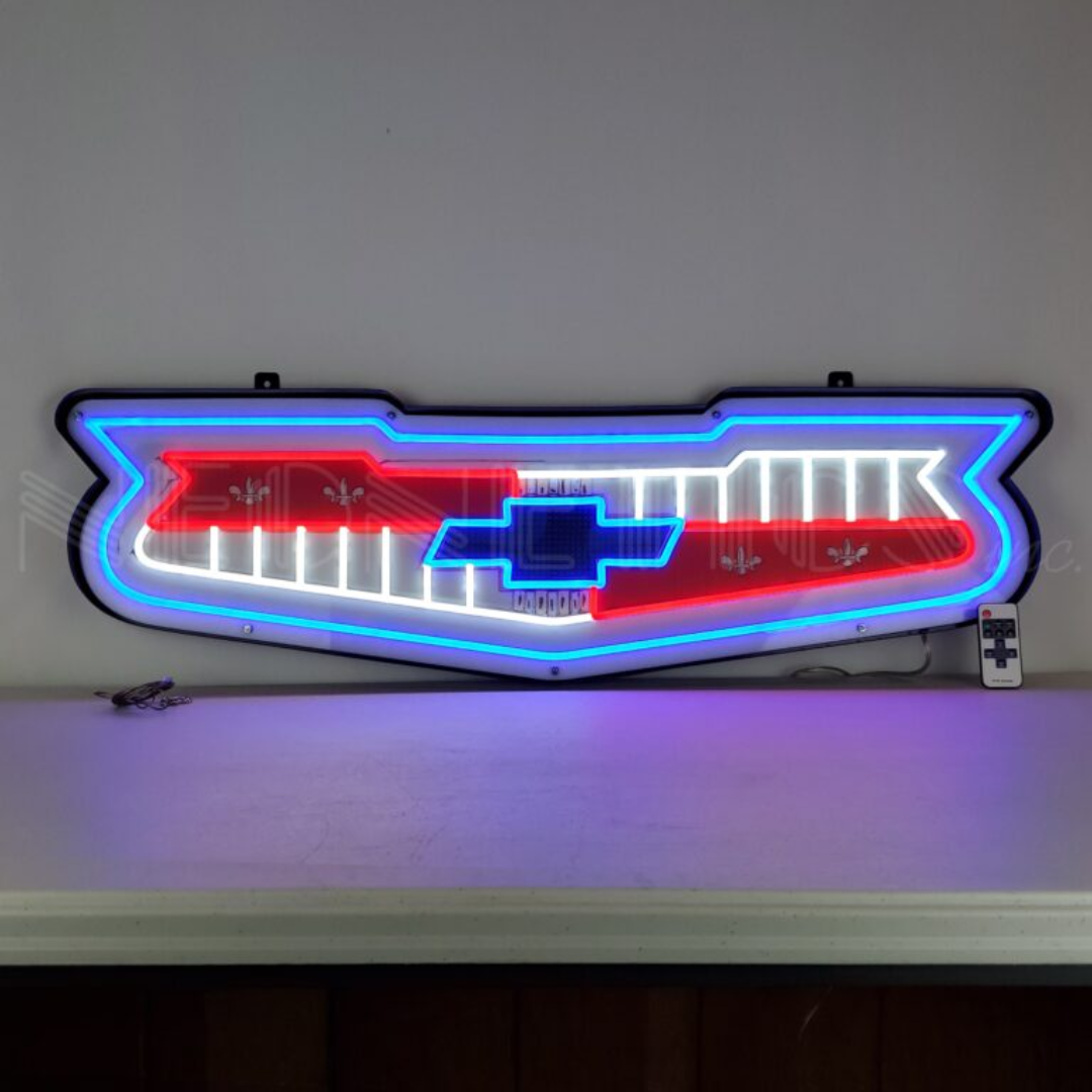 '57 Chevy Emblem Chevrolet Grill LED Flex-Neon Sign | Classic Auto ...