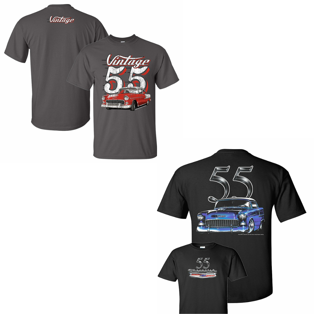 1955 Vintage Chevrolet Bel Air Men's T-Shirt Bundle | Classic Auto ...