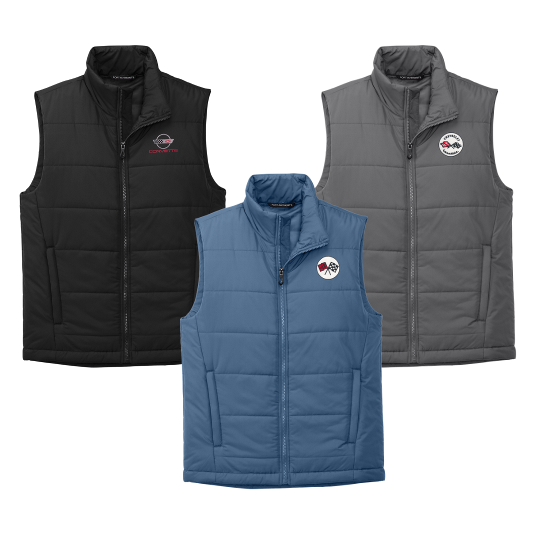 C1 - C4 Corvette Embroidered Puffer Vest | Classic Auto Store Online