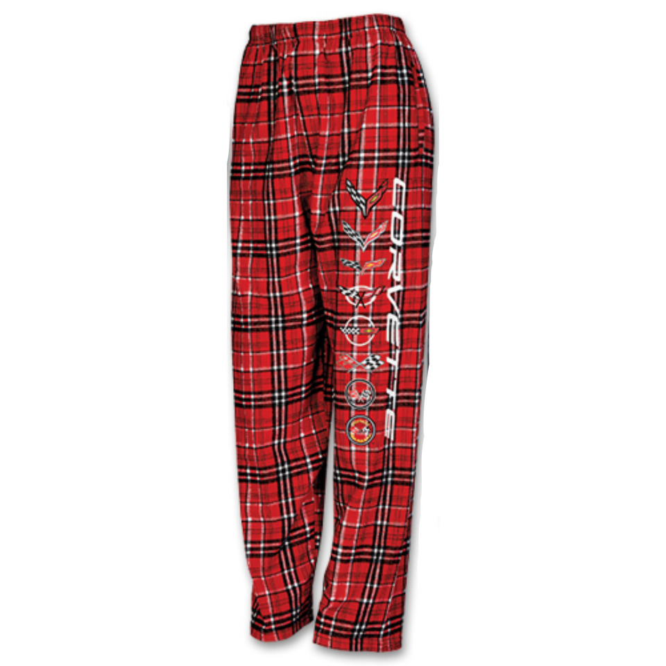 Corvette Generations Flannel Pants | Classic Auto Store Online