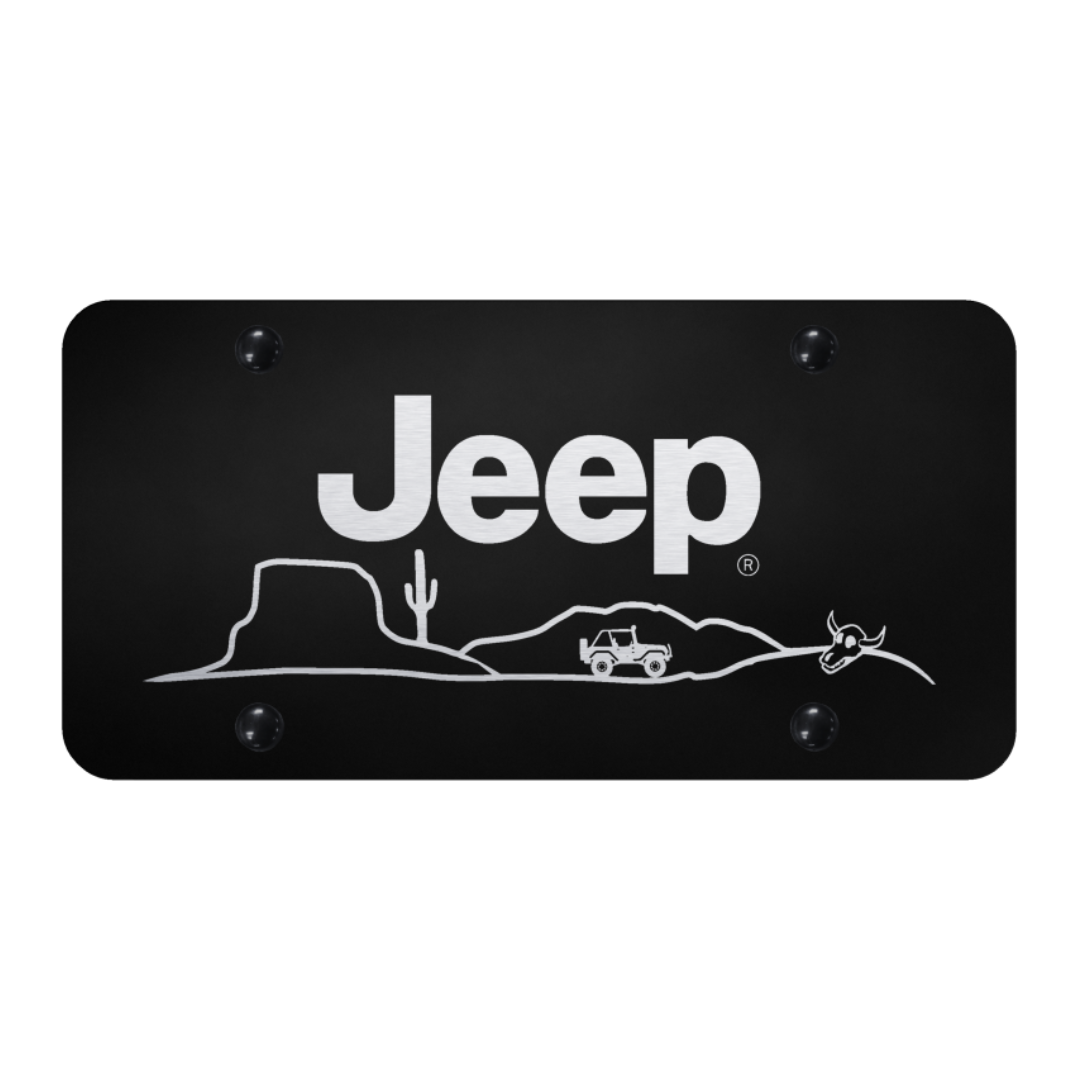 Jeep Desert License Plate - Black | Classic Auto Store Online