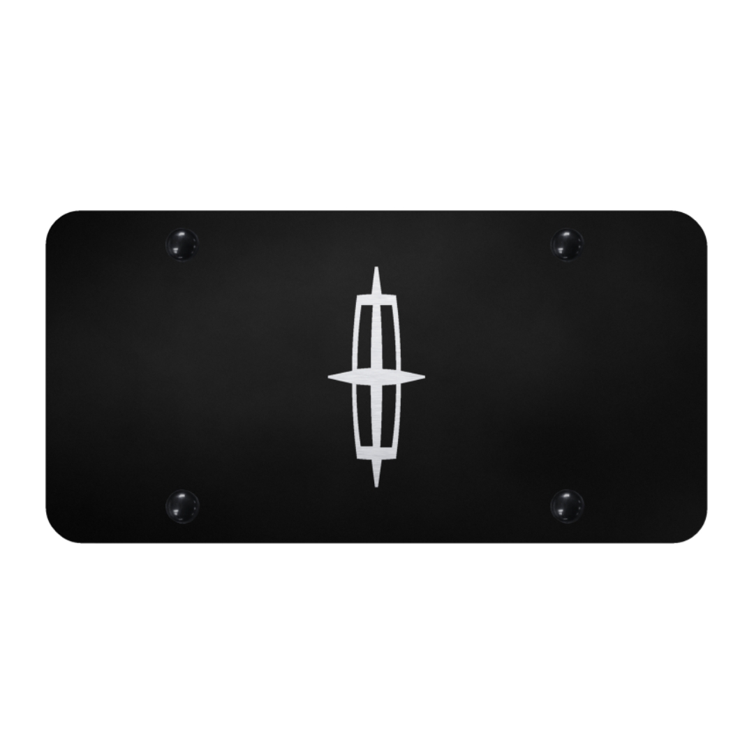 Lincoln Logo License Plate - Laser Etched Black | Classic Auto Store Online