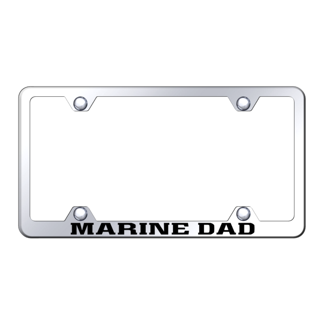 Marine Dad Steel Wide Body Frame - Laser Etched Mirrored | Classic Auto ...