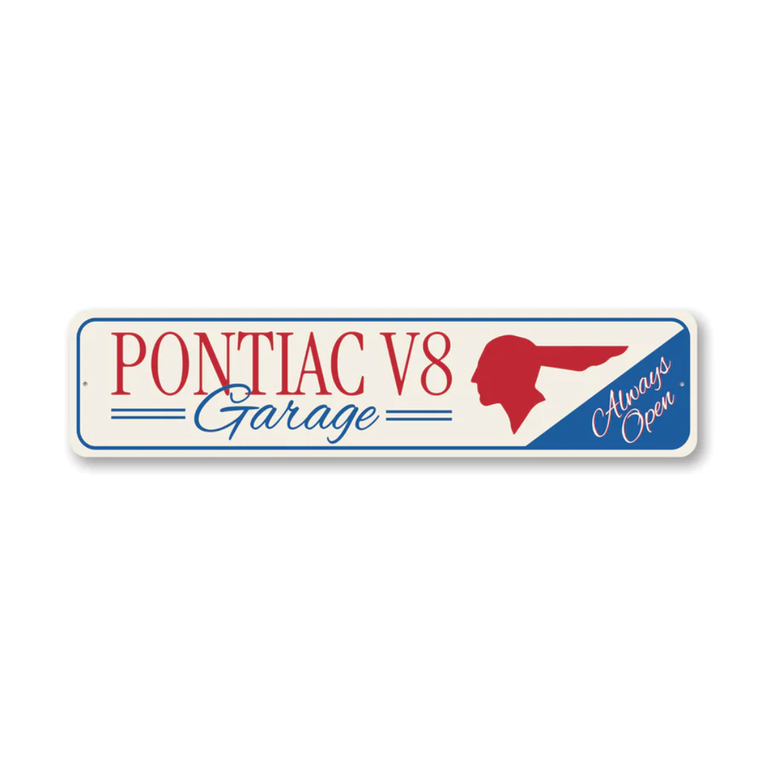 Pontiac V8 Garage Sign | Classic Auto Store Online