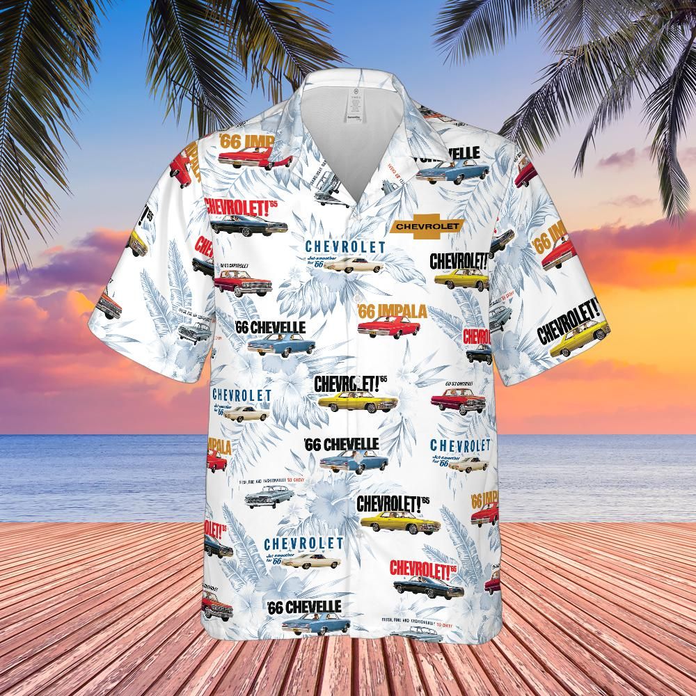 GM Classic Chevrolet 50's and 60's Cars Hawaiian Shirt for Men ...