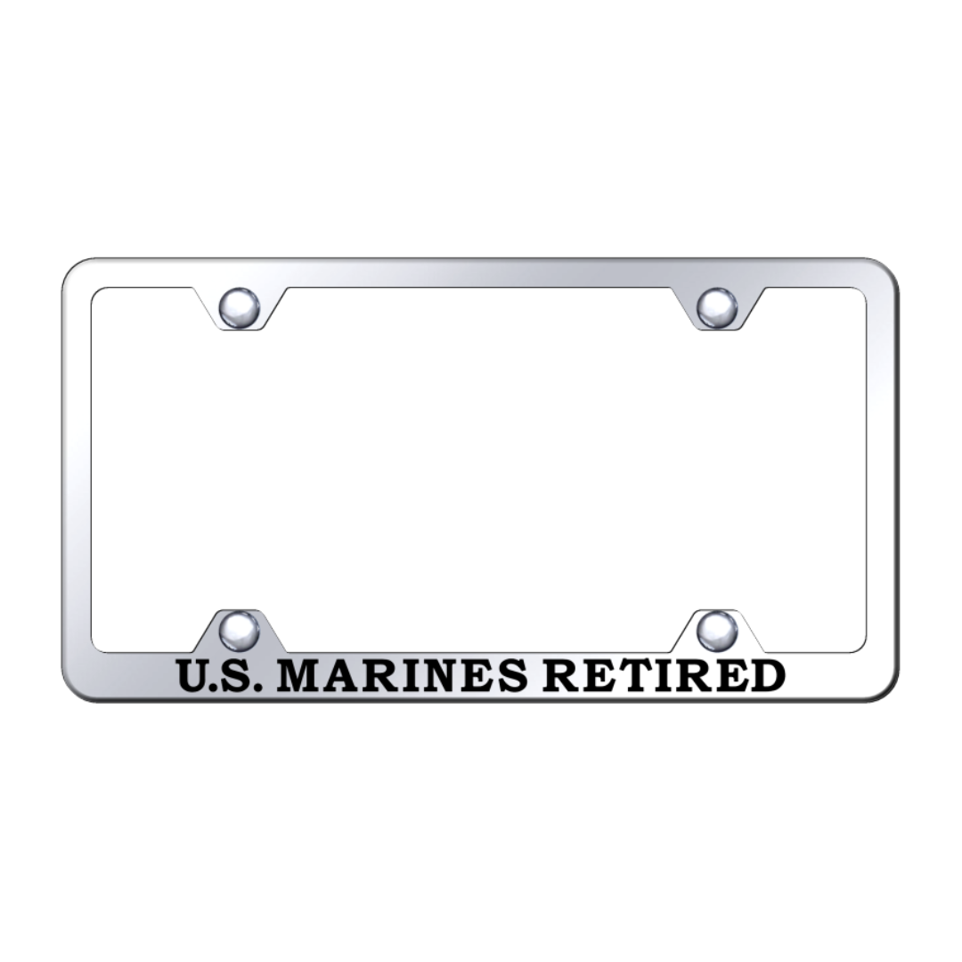 U.S. Marines Retired Steel Wide Body Frame - Etched Mirrored | Classic ...