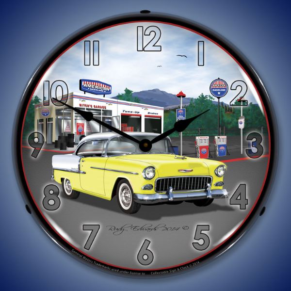 1955 Chevrolet Bel Air Lighted Clock | Classic Auto Store Online