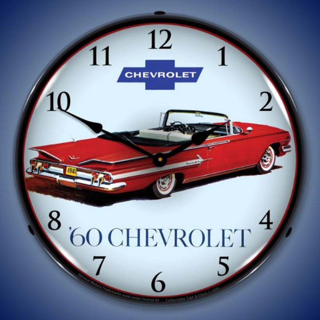 1960 Chevrolet Impala Lighted Wall Clock | Classic Auto Store Online