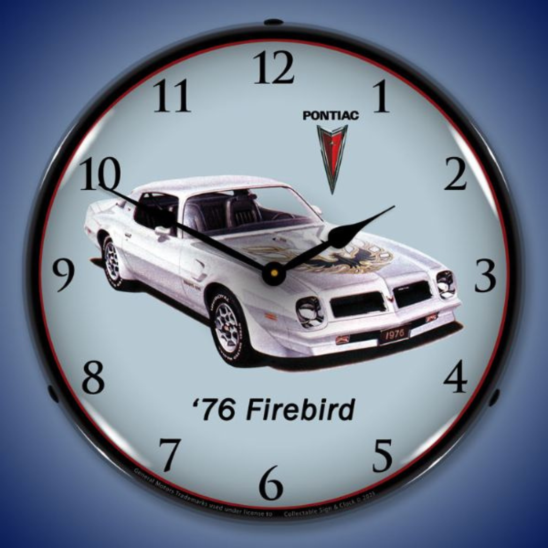1976 Pontiac Firebird Lighted Wall Clock | Classic Auto Store Online