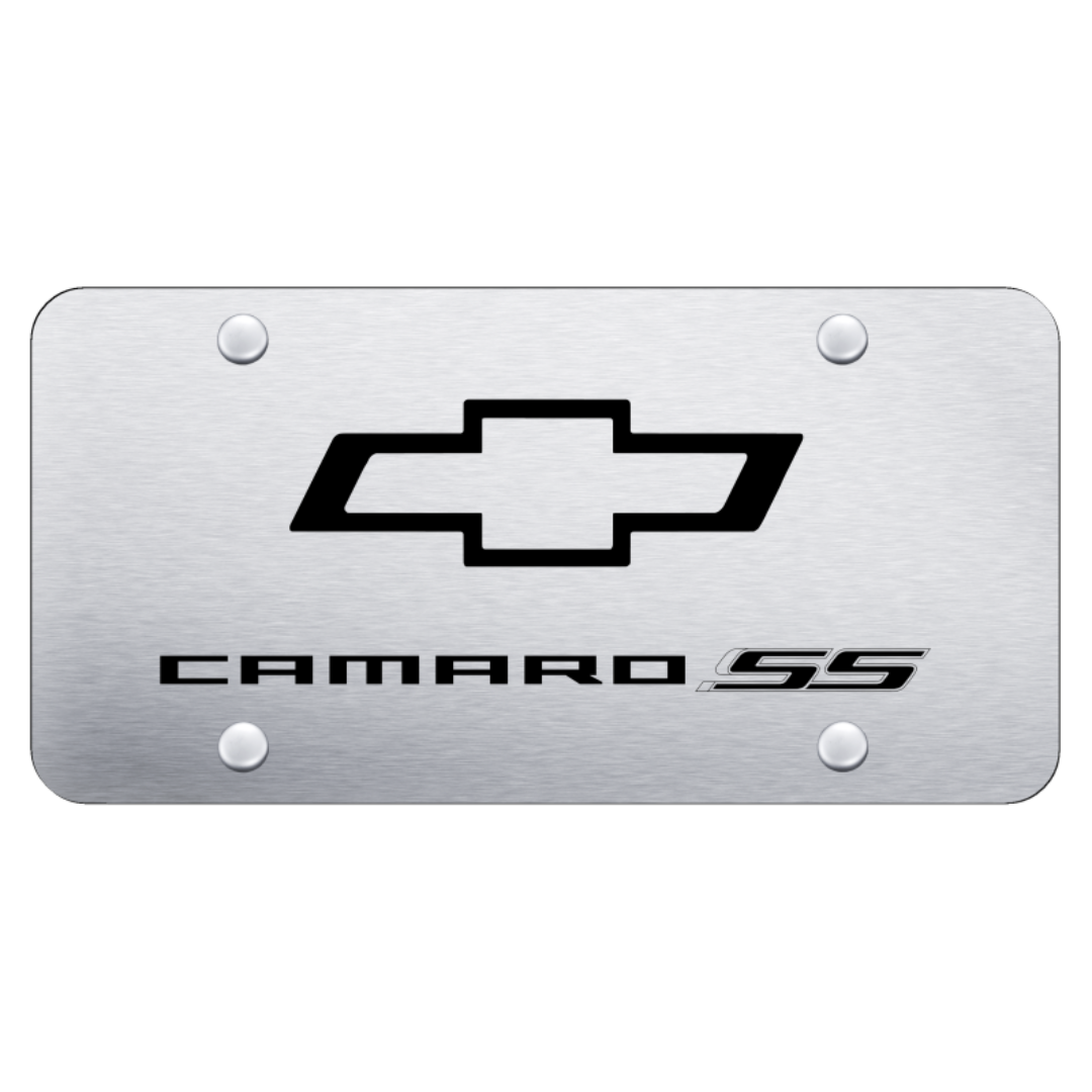 Camaro SS License Plate - Laser Etched on Brushed Stainless Steel ...