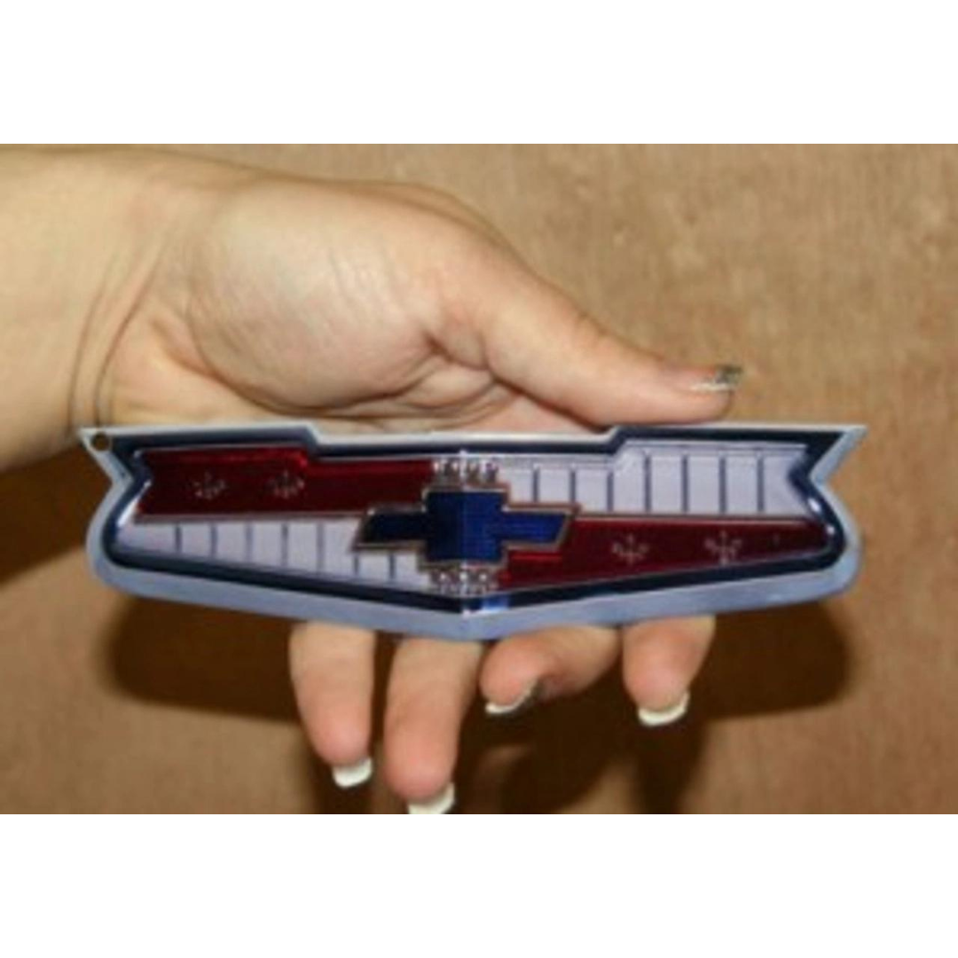 Chevy V8 Bel Air Hood Emblem Steel Sign | Classic Auto Store Online