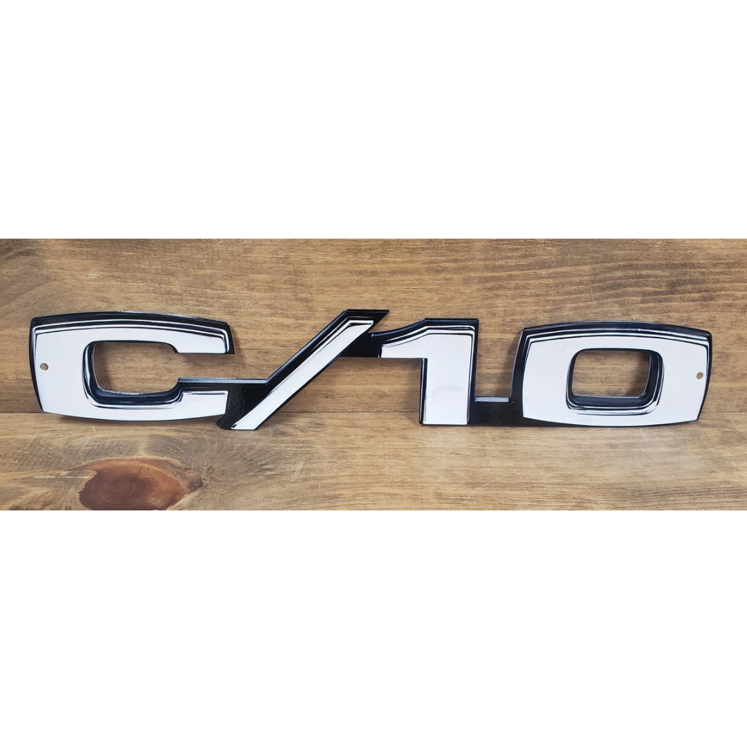 Chevy Trucks C/10 Script Emblem Steel Sign | Classic Auto Store Online