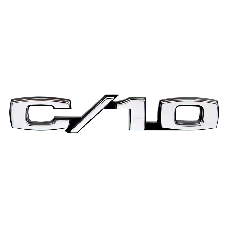 Chevy Trucks C/10 Script Emblem Steel Sign | Classic Auto Store Online