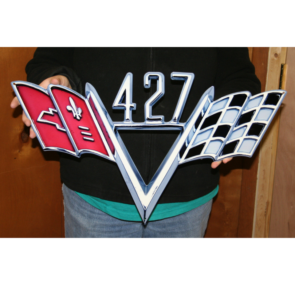 Chevy 427 Big Block Emblem Steel Sign | Classic Auto Store Online